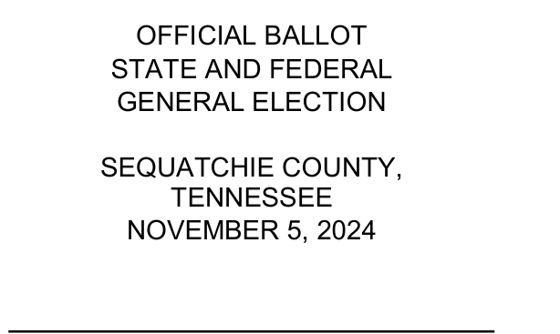 The Official Ballot for the State, Federal and County 2024 General ...